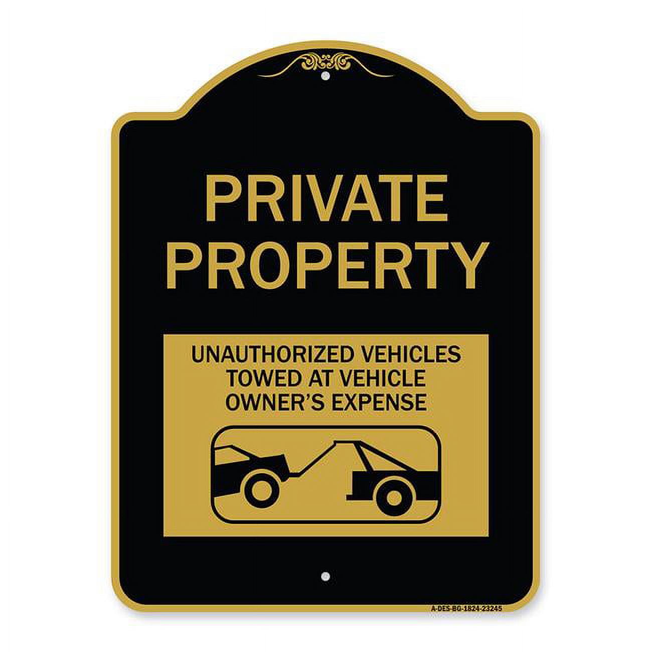 SignMission 18 x 24 in. Designer Series Sign - Private Property ...