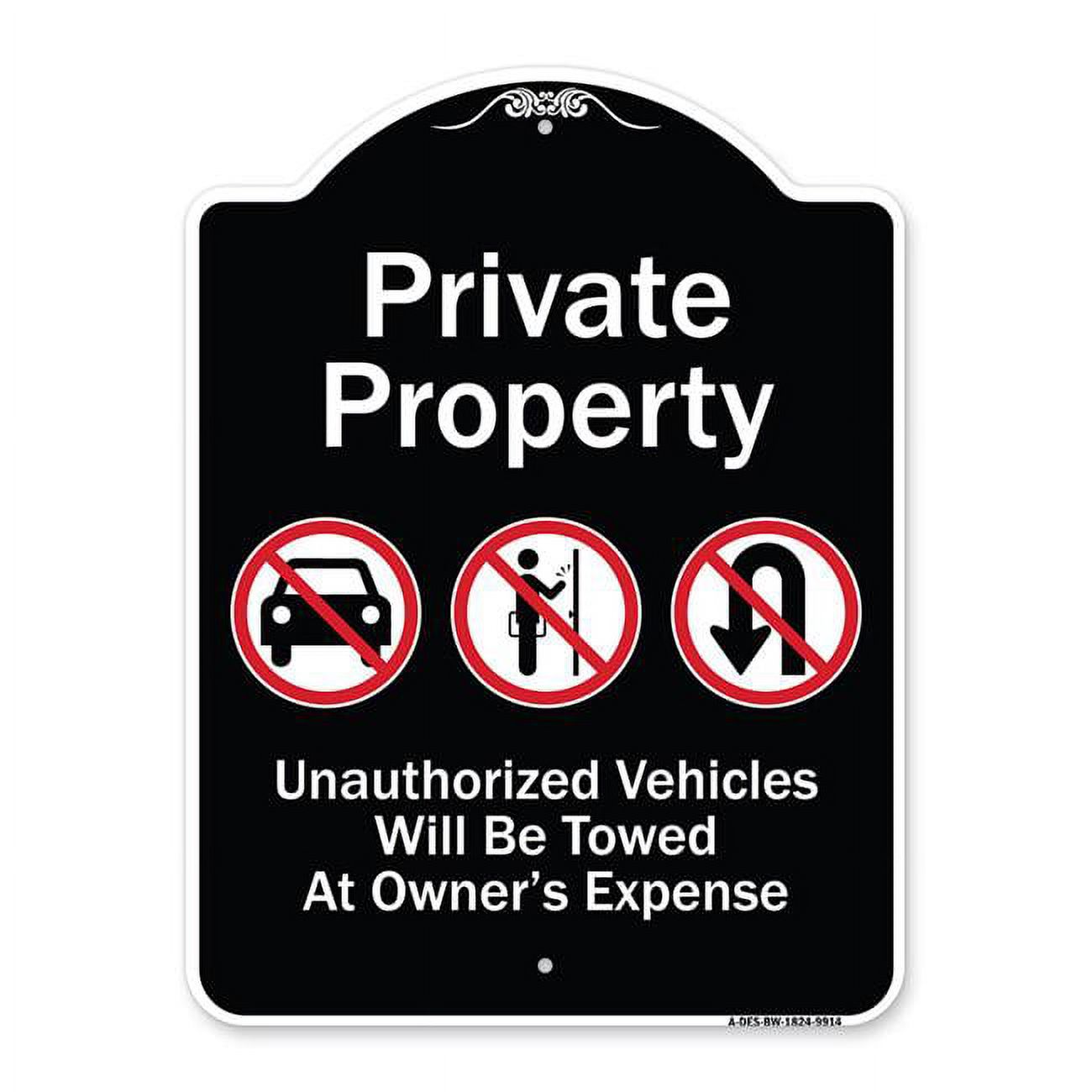 SignMission 18 x 24 in. Designer Series Sign - Private Property ...