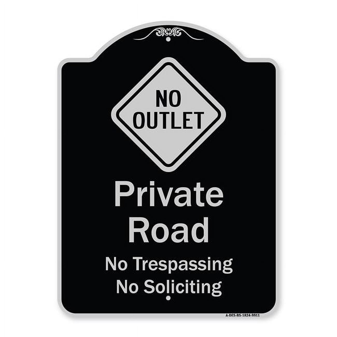 SignMission 18 x 24 in. Designer Series Sign - Private Road No ...
