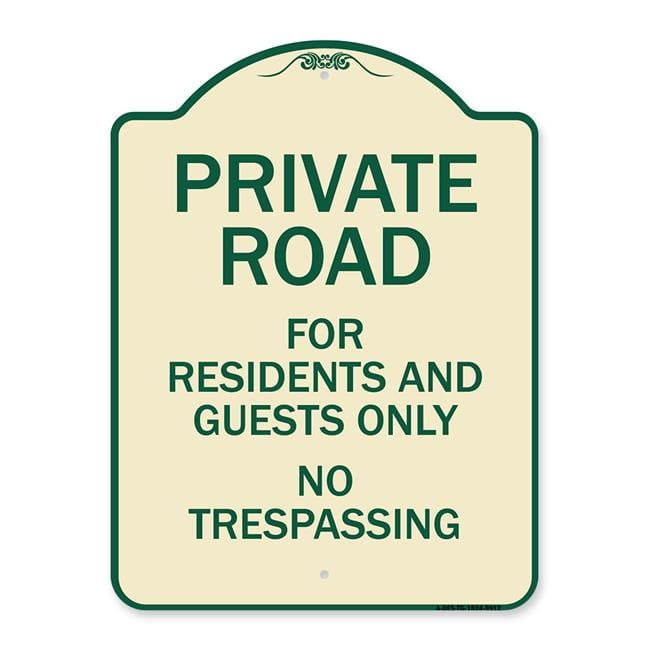 SignMission 18 x 24 in. Designer Series Sign - Private Road for ...