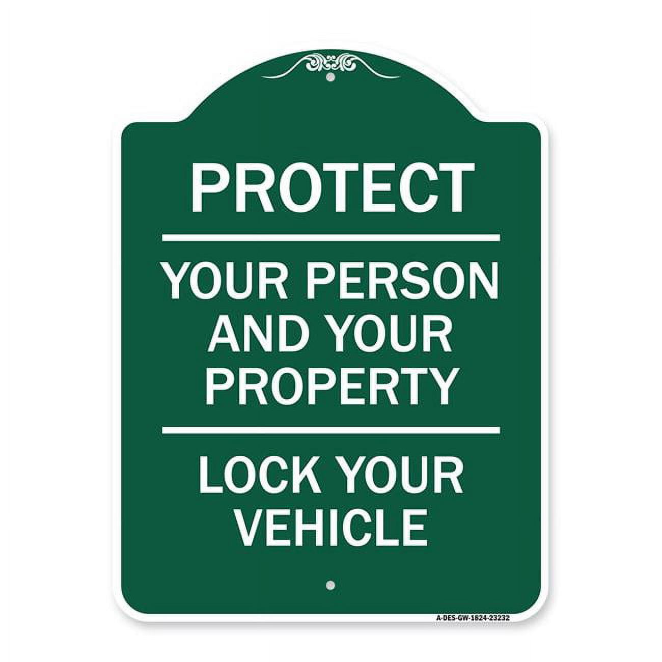 SignMission 18 x 24 in. Designer Series Sign - Protect Your Person ...