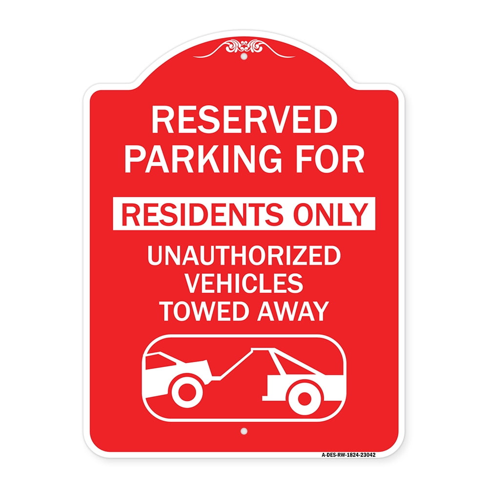 SignMission Designer Sign - Reserved Parking Sign Reserved Parking for ...