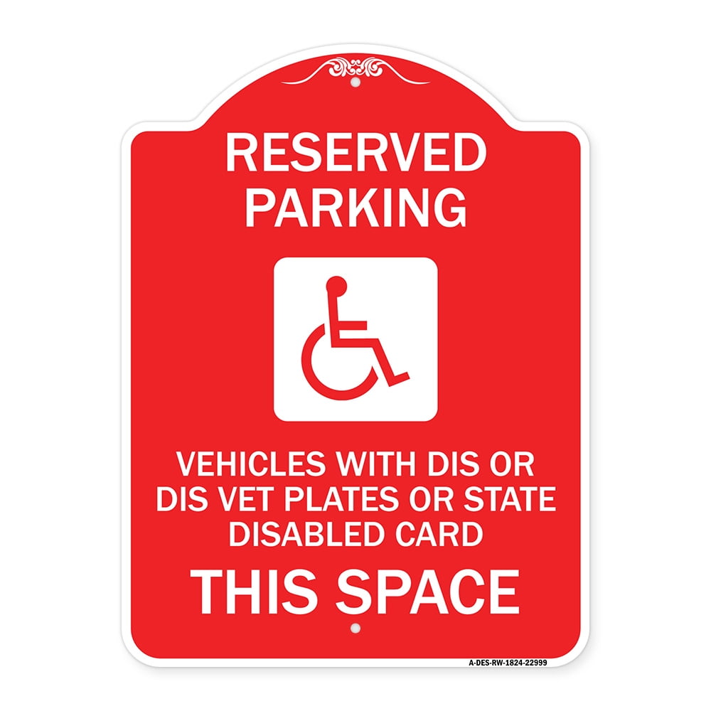 SignMission 18 x 24 in. Designer Series Sign - Reserved Parking ...