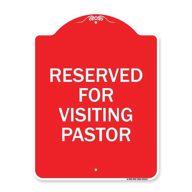 SignMission 18 x 24 in. Designer Series Sign - Reserved for Visiting ...