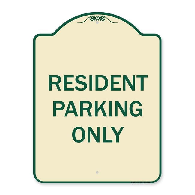 SignMission 18 x 24 in. Designer Series Sign - Resident Parking Only ...