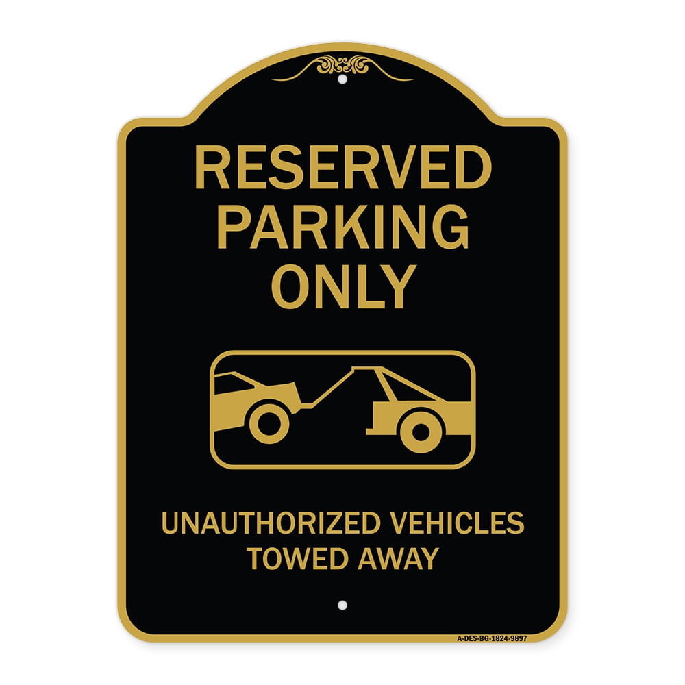 SignMission 18 x 24 in. Designer Series Sign - Resident Parking Only ...