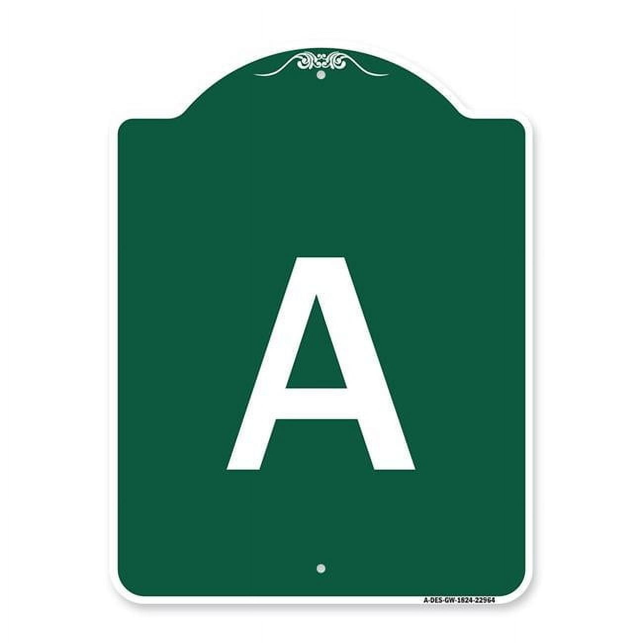 SignMission 18 x 24 in. Designer Series Sign - Sign with Letter A ...