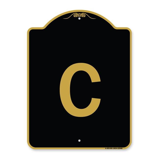 SignMission 18 x 24 in. Designer Series Sign - Sign with Letter C ...