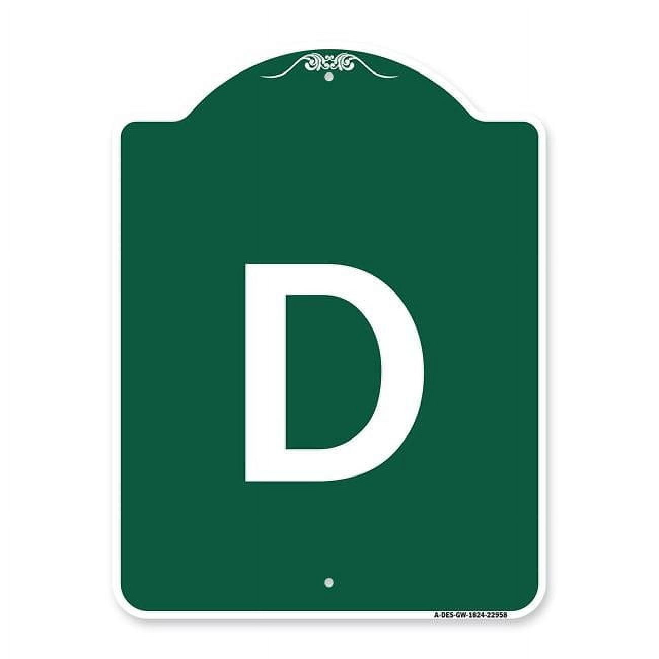 SignMission 18 x 24 in. Designer Series Sign - Sign with Letter D ...