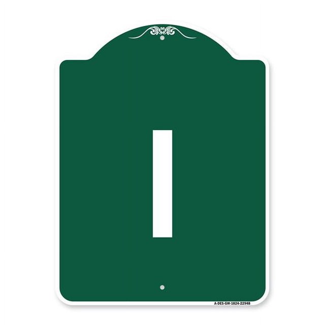 SignMission 18 x 24 in. Designer Series Sign - Sign with Letter I ...