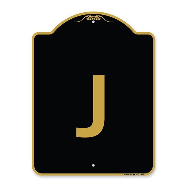 SignMission 18 x 24 in. Designer Series Sign - Sign with Letter J ...