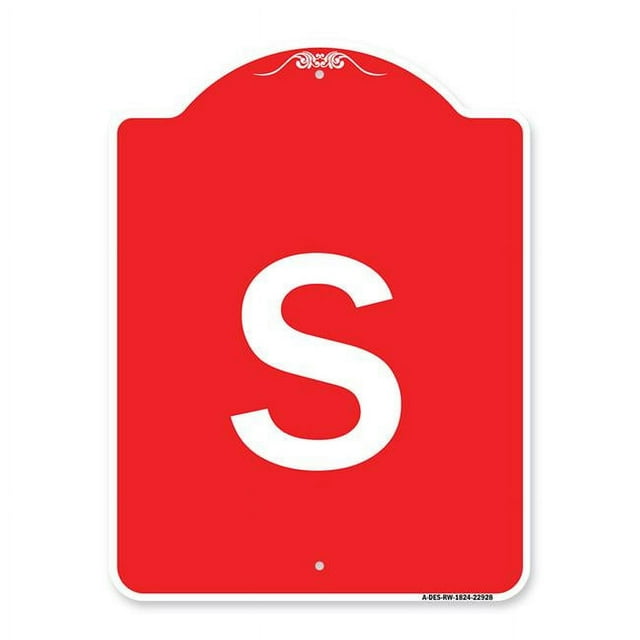 SignMission 18 x 24 in. Designer Series Sign - Sign with Letter S , Red ... SignMission 18 x 24 in. Designer Series Sign - Sign with Letter S , Red ...