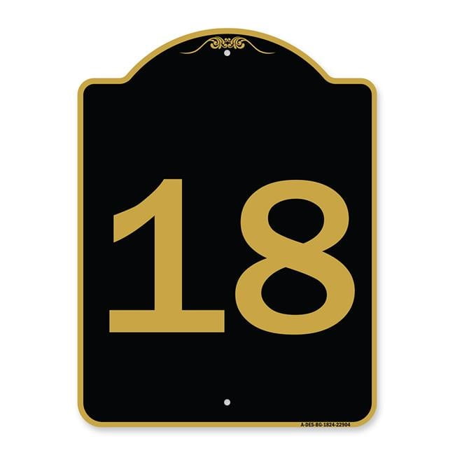 SignMission 18 x 24 in. Designer Series Sign - Sign with Number 18 ...
