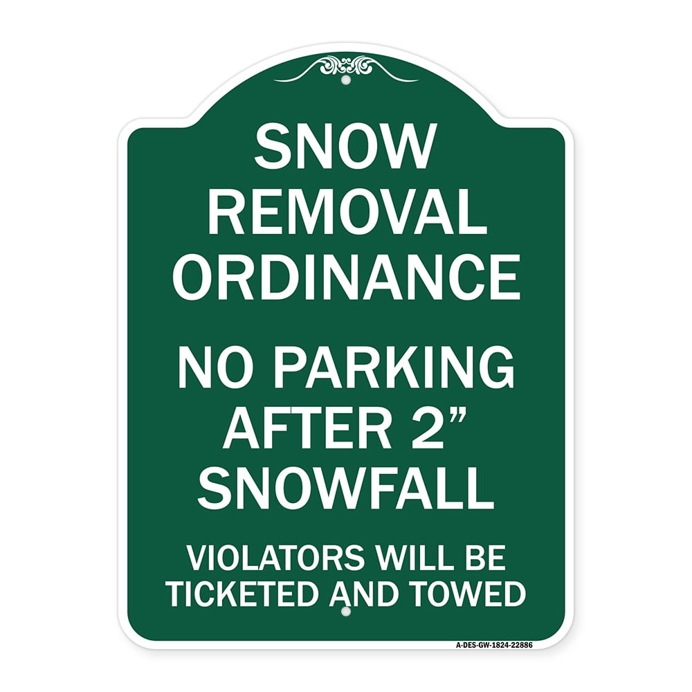 SignMission A-DES-GW-1824-22886 18 x 24 in. Designer Series Sign - Snow ...