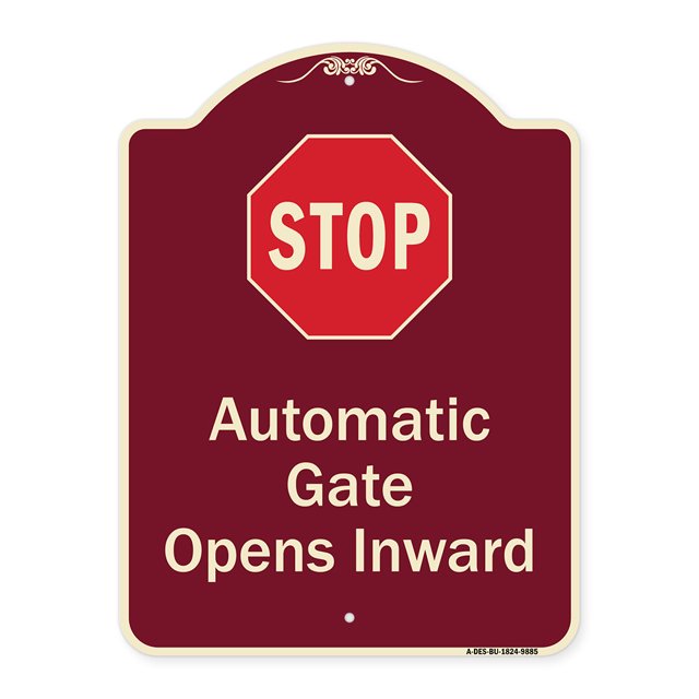 SignMission A-DES-BU-1824-9885 18 x 24 in. Designer Series Sign - Stop ...