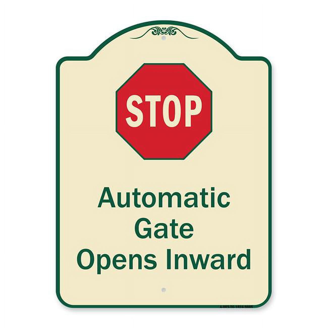 SignMission 18 x 24 in. Designer Series Sign - Stop Automatic Gate ...