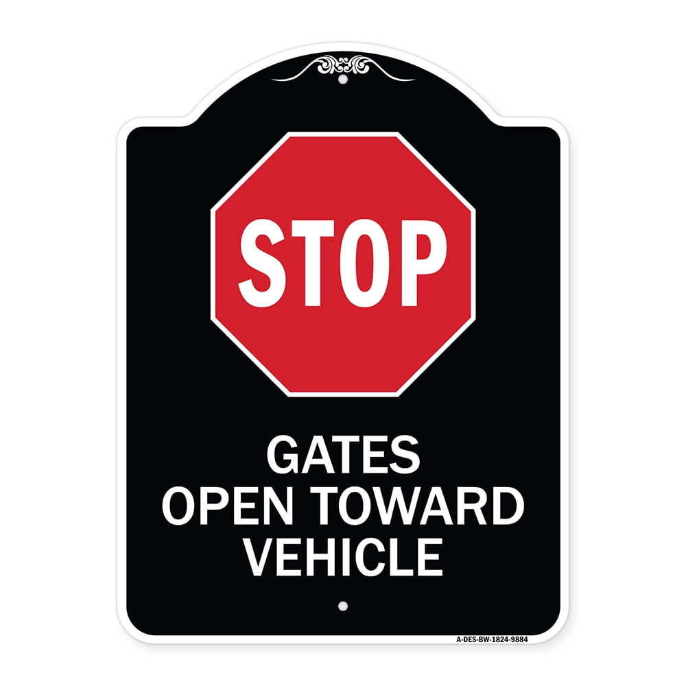 SignMission A-DES-BW-1824-9884 18 x 24 in. Designer Series Sign - Stop ...