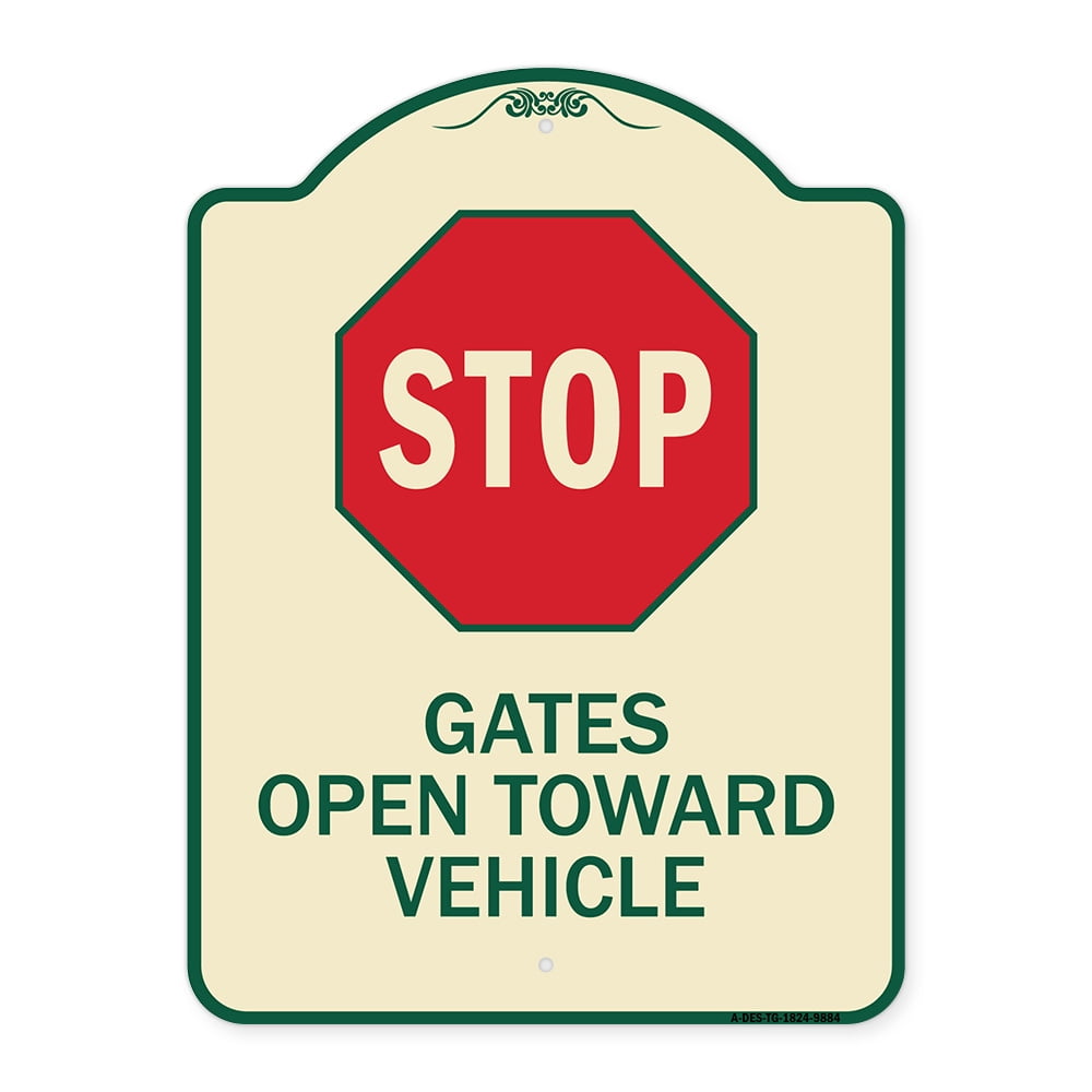 SignMission A-DES-TG-1824-9884 18 x 24 in. Designer Series Sign - Stop ...
