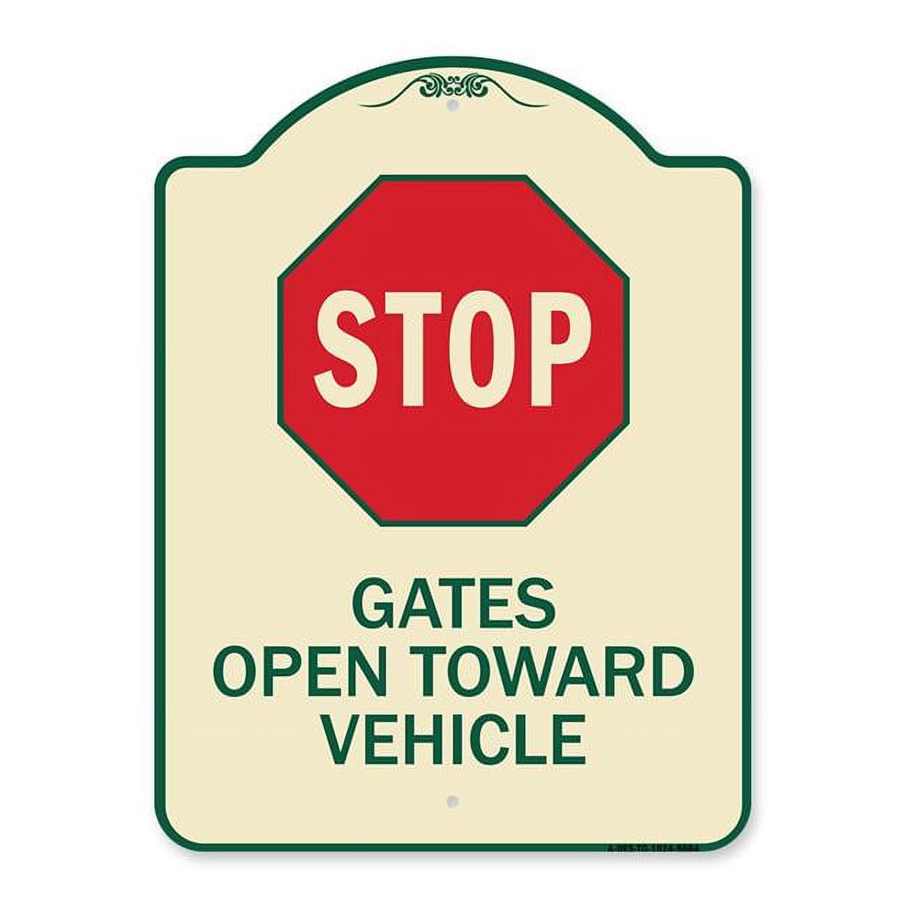 SignMission 18 x 24 in. Designer Series Sign - Stop Gates Open Toward ...