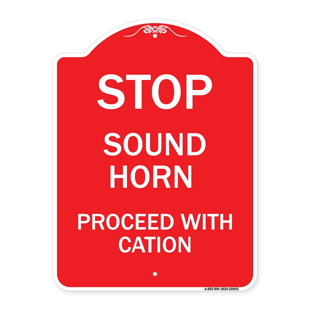 SignMission A-DES-RW-1824-22842 18 x 24 in. Designer Series Sign - Stop ...
