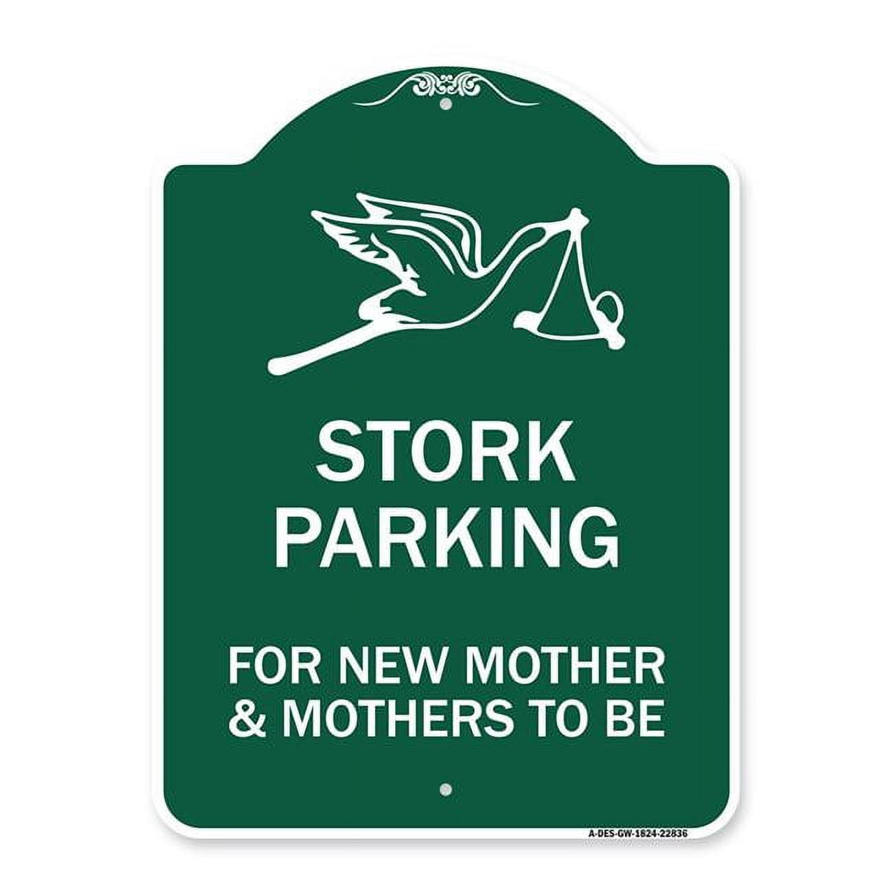 SignMission 18 x 24 in. Designer Series Sign - Stork Parking for New ...