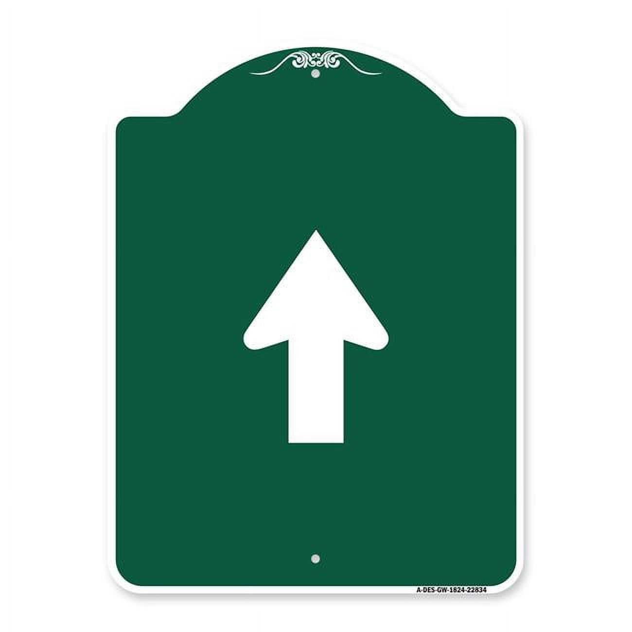 SignMission 18 x 24 in. Designer Series Sign - Straight Thru Symbol ...