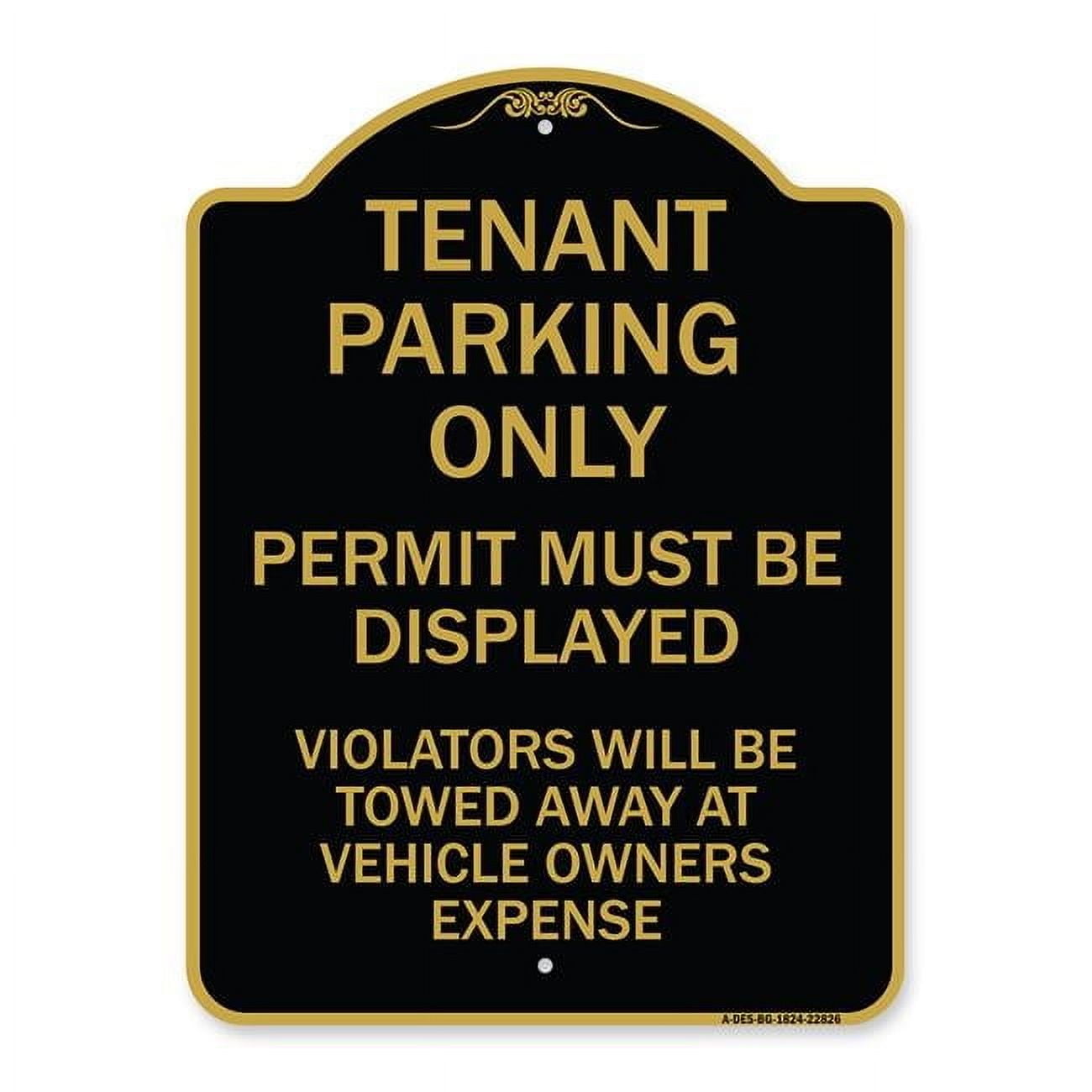 SignMission 18 x 24 in. Designer Series Sign - Tenant Parking Only ...