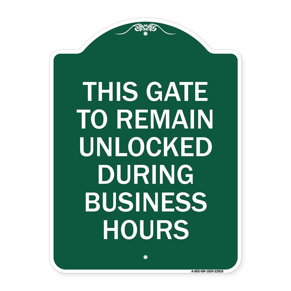 SignMission A-DES-GW-1824-22816 18 x 24 in. Designer Series Sign - This ...