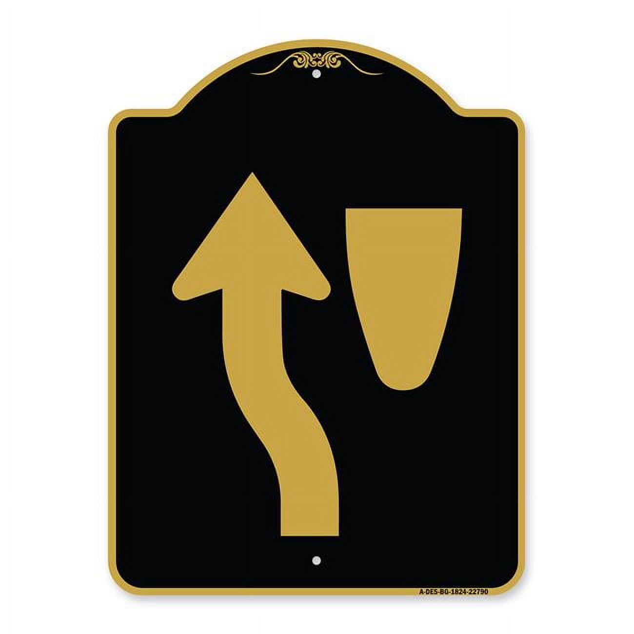 SignMission 18 x 24 in. Designer Series Sign - Traffic Sign Keep Left ...