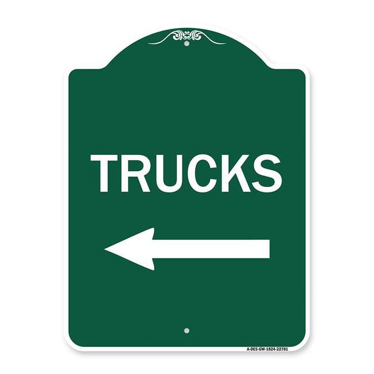 SignMission 18 x 24 in. Designer Series Sign - Trucks Sign Trucks with ...