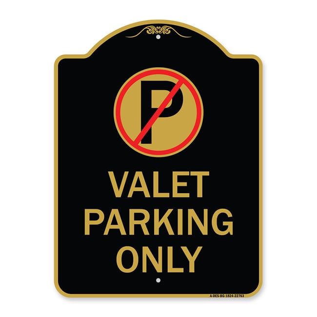 SignMission 18 x 24 in. Designer Series Sign - Valet Parking Only ...