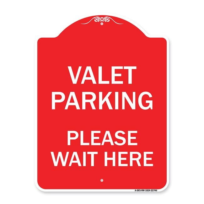 SignMission 18 x 24 in. Designer Series Sign - Valet Parking Please ...