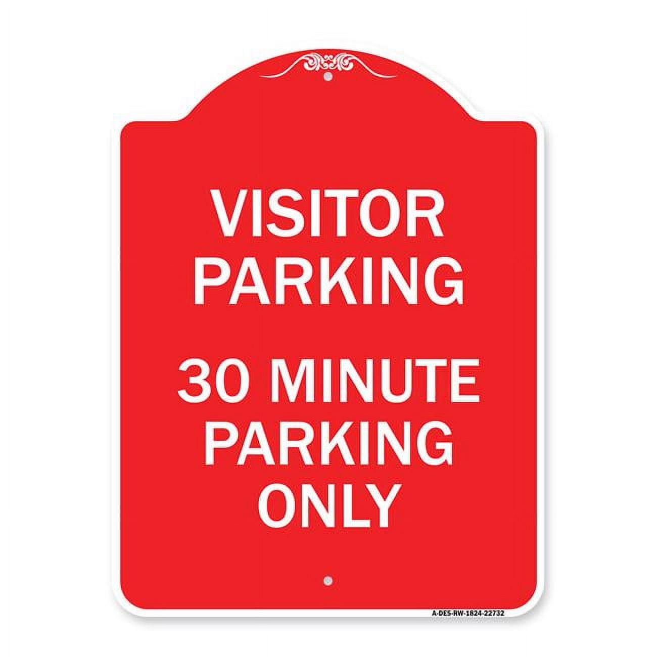 SignMission 18 x 24 in. Designer Series Sign - Visitor Parking 30 ...