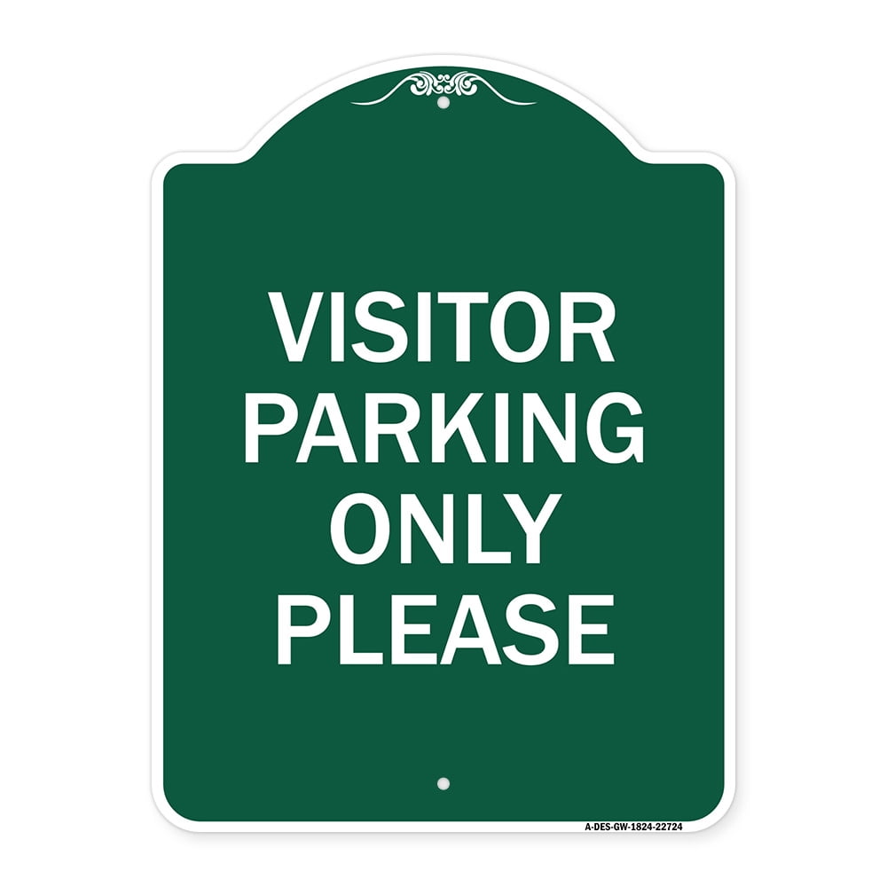SignMission Designer Series Sign - Visitor Parking Sign Visitor Parking ...