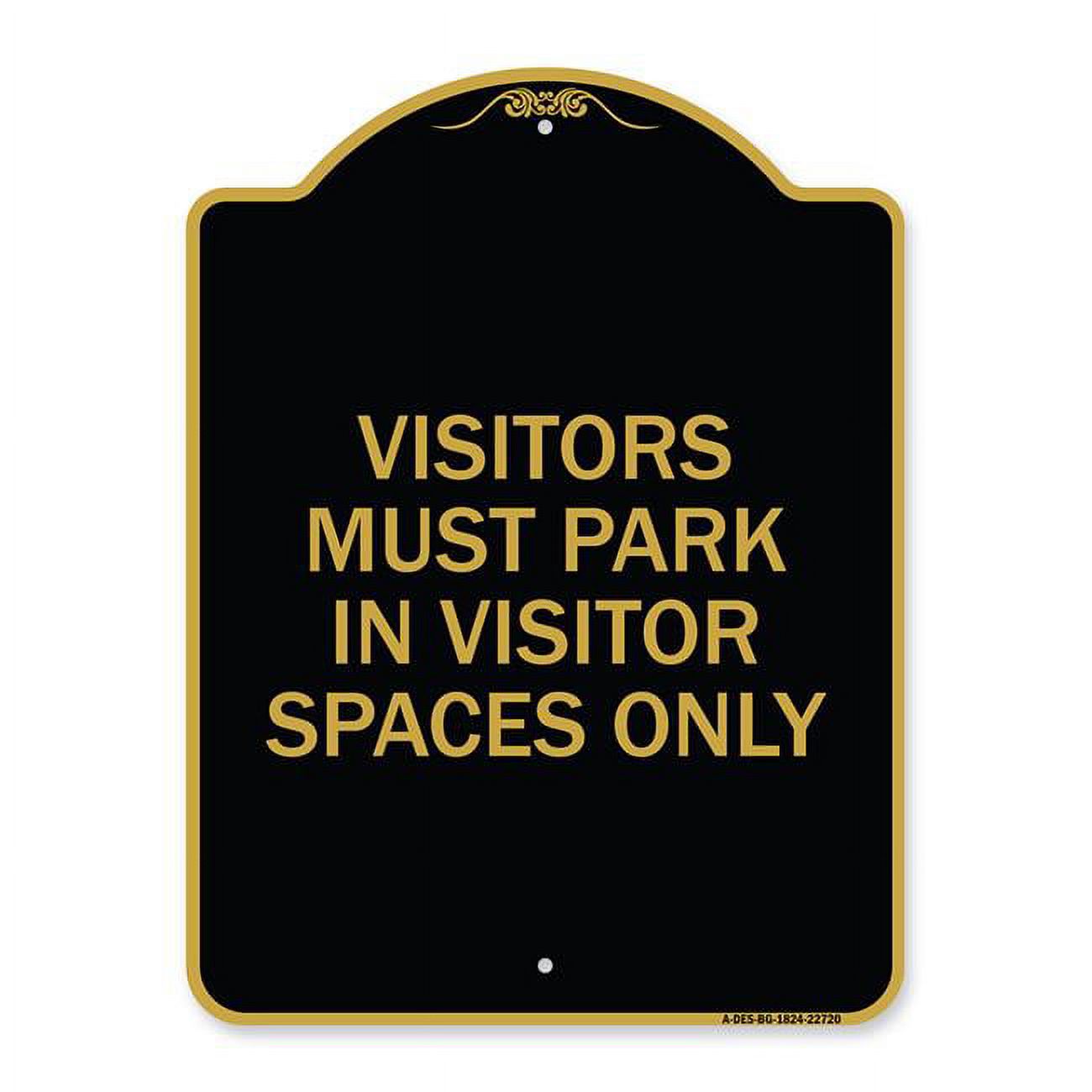 SignMission 18 x 24 in. Designer Series Sign - Visitors Parking Sign ...