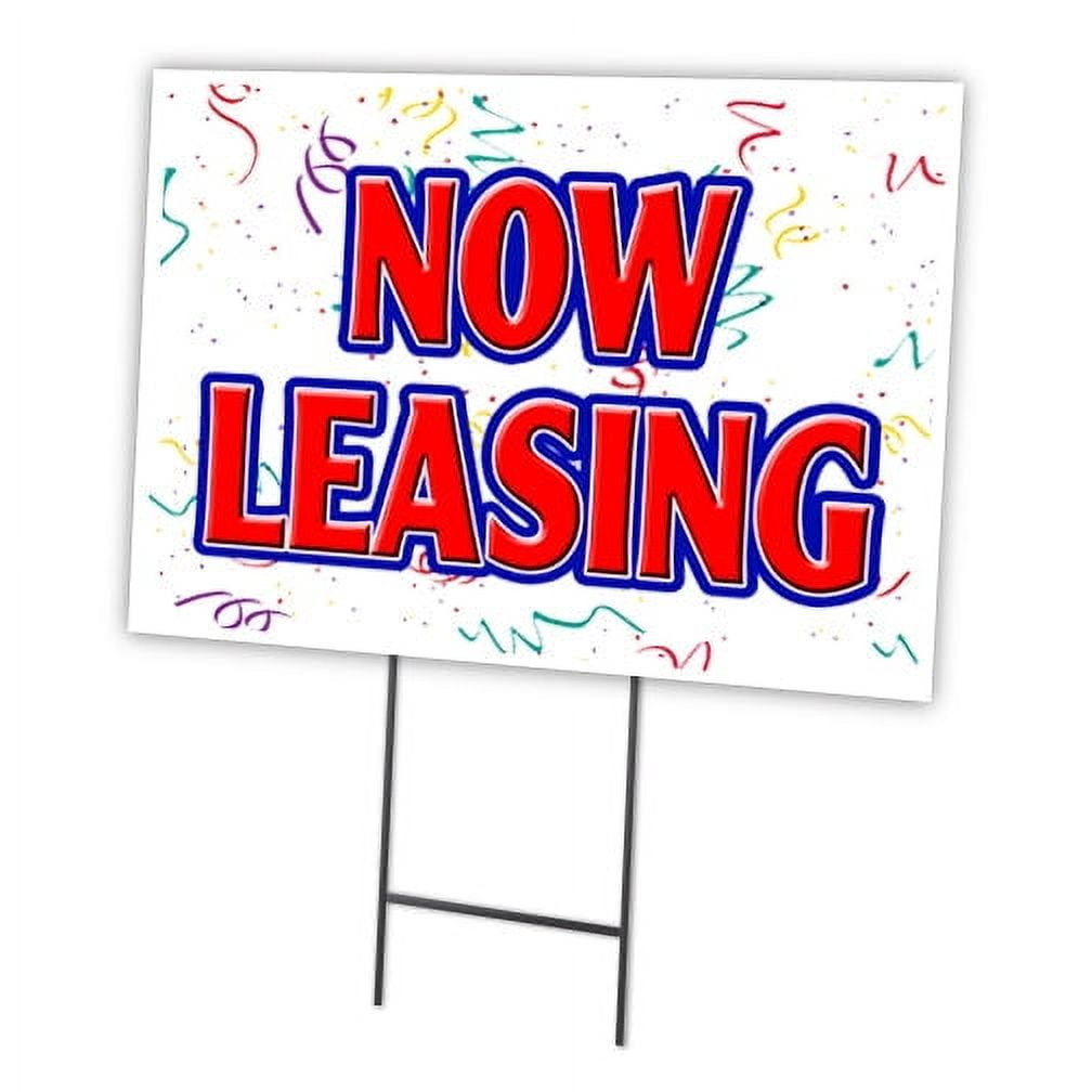 SignMission C-1824 Now Leasing 18 x 24 in. Now Leasing Yard Sign ...