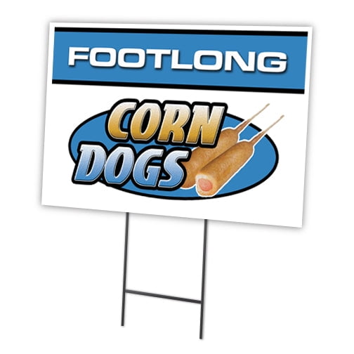 SignMission C-1824-DS-Footlong Corn Dogs 18 x 24 in. Outdoor Plastic ...