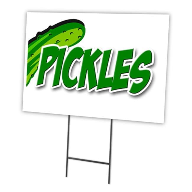 SignMission 18 x 24 in. Pickles Yard Sign & Stake - Walmart.com