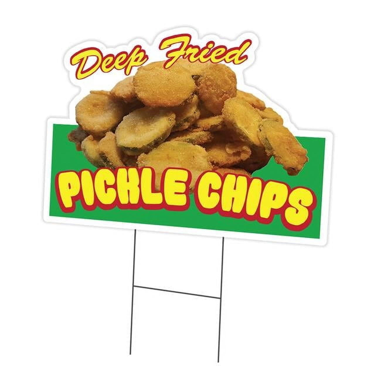 SignMission 18 x 24 in. Yard Sign & Stake - Pickle Chips - Walmart.com