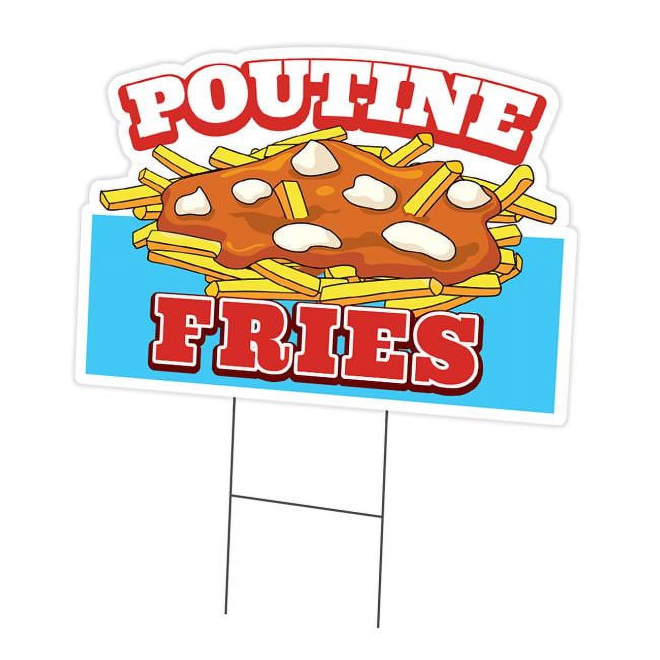 SignMission 18 x 24 in. Yard Sign & Stake - Poutine Fries - Walmart.com
