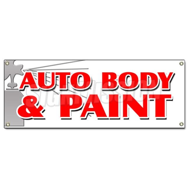 SignMission 18 x 48 in. Auto Body & Paint Banner Sign - Walmart.com