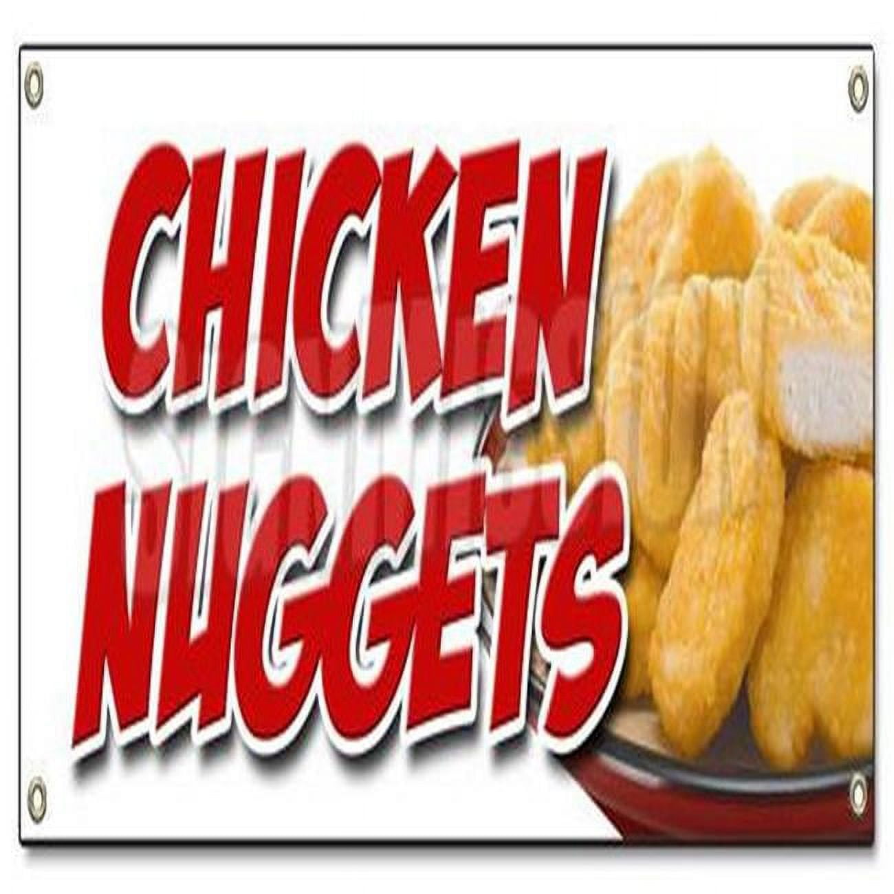 SignMission 18 x 48 in. Banner Sign - Chicken Nuggets - Fried Nuggets ...