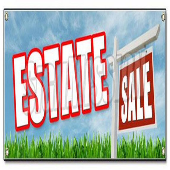 SignMission 18 x 48 in. Banner Sign - Estate Sale - Jewelry Furniture ...