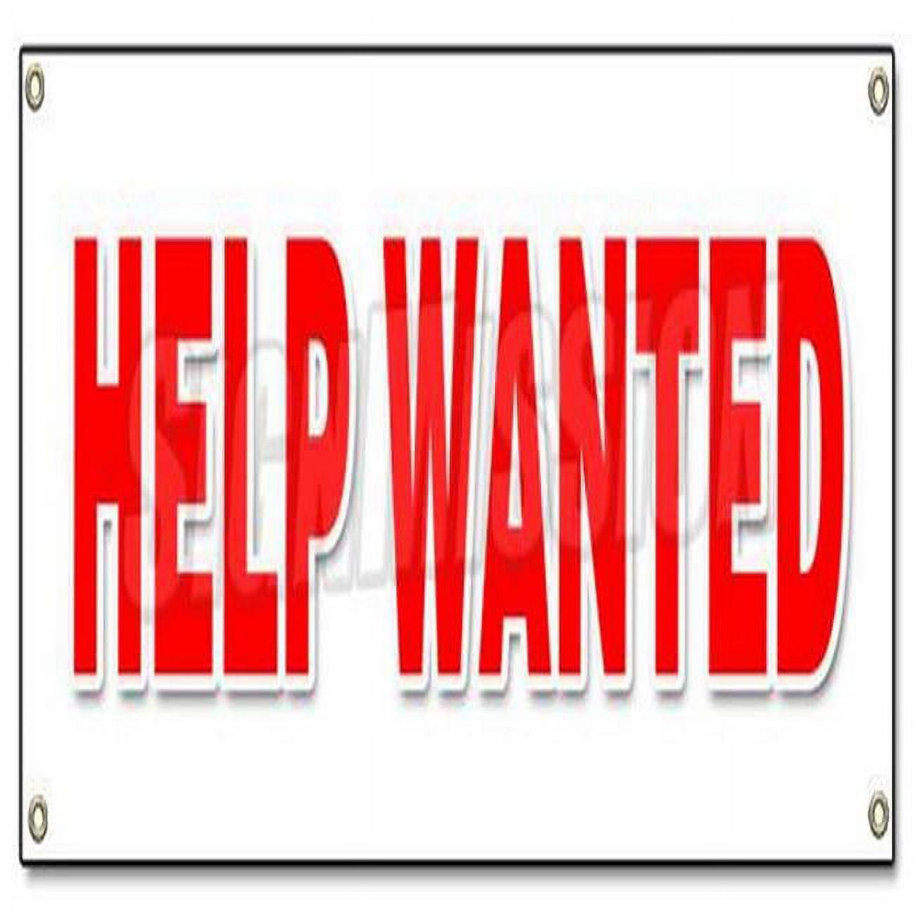 SignMission 18 x 48 in. Banner Sign - Help Wanted - Now Hiring ...