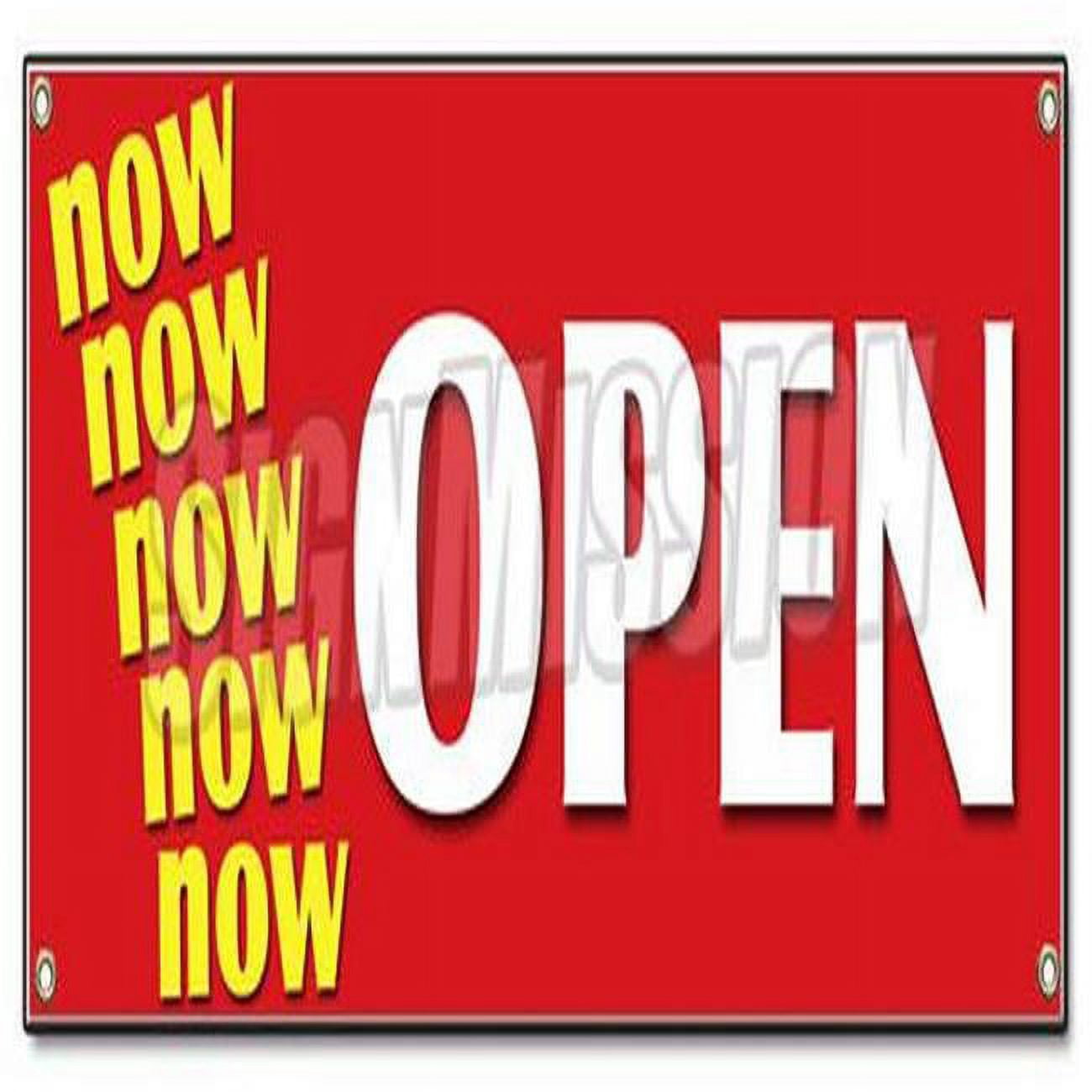SignMission 18 x 48 in. Banner Sign - Now Open - Grand Opening New ...