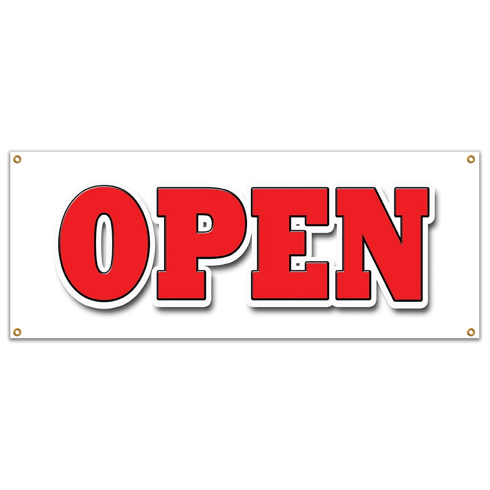 OPEN BANNER SIGN grand opening new store for business shop sale retail ...
