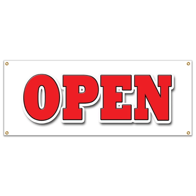 OPEN BANNER SIGN grand opening new store for business shop sale retail ...