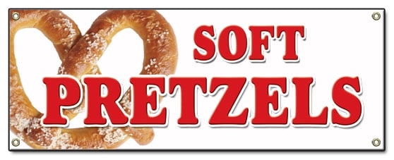 SOFT PRETZELS BANNER SIGN pretzel stand cart signs - Walmart.com