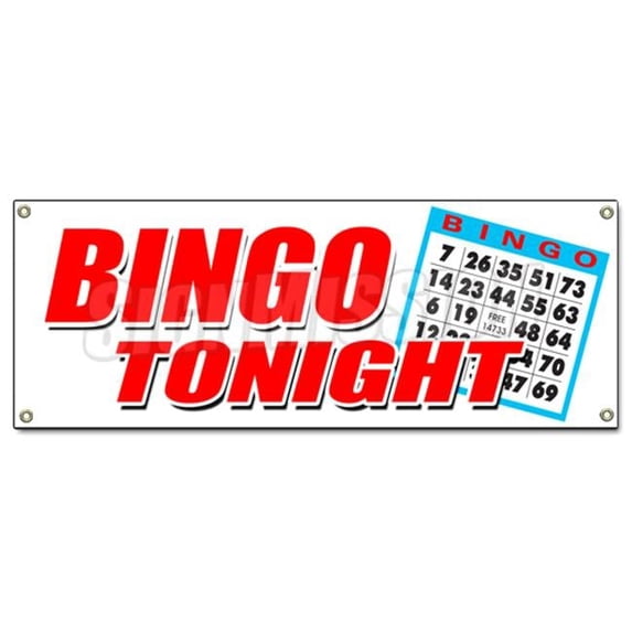 SignMission 18 x 48 in. Bingo Tonight Banner Sign - Walmart.com