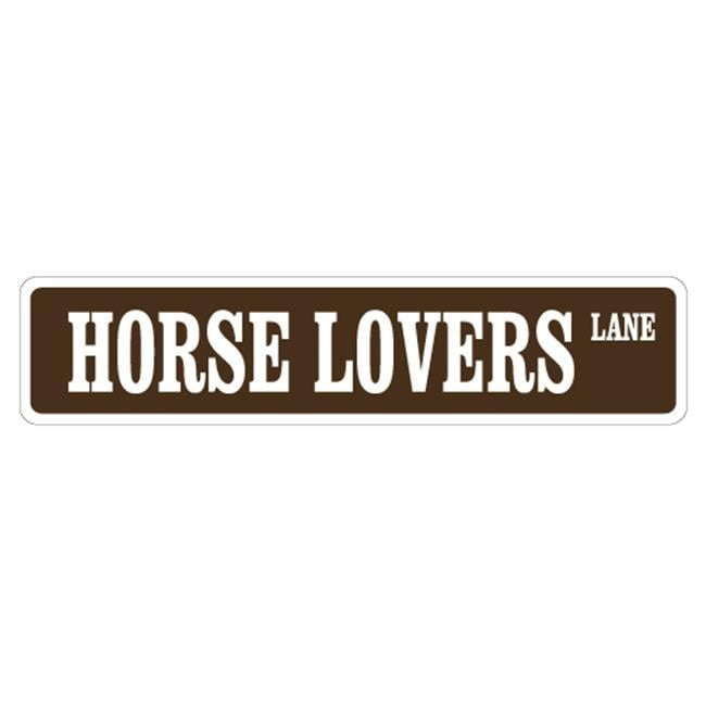 SignMission 2 x 9 in. Horse Lover Street Sign - Decal Country Farm ...